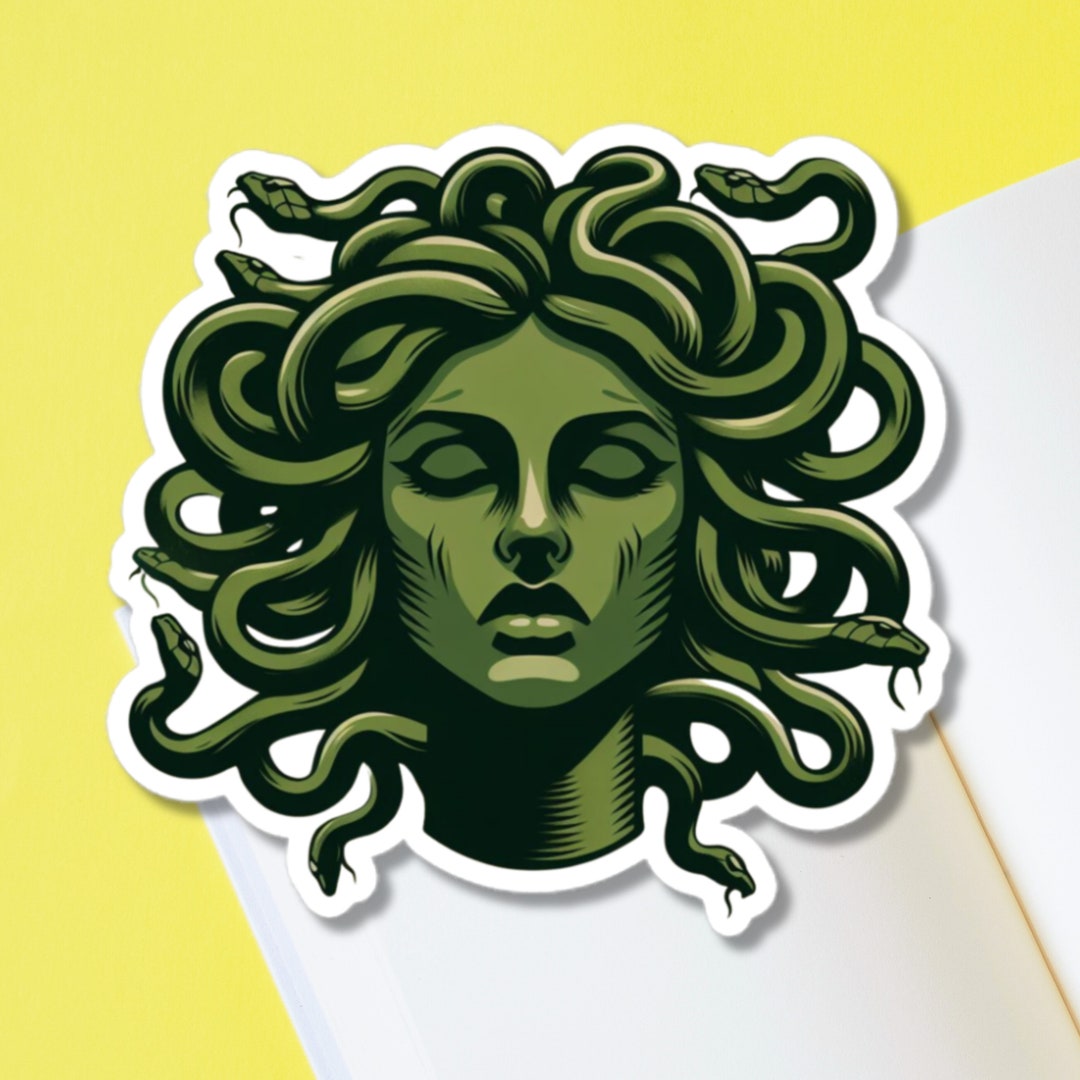 Medusa: Grunge Greek Mythology Stickers - High Opacity, Durable Decals ...