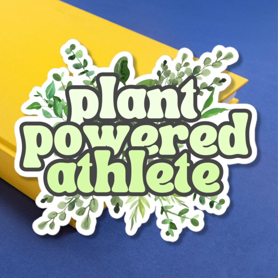 Plant Powered Athlete: Fitness Vinyl Stickers - High Opacity, Durable ...