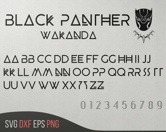 Black panther font | Etsy