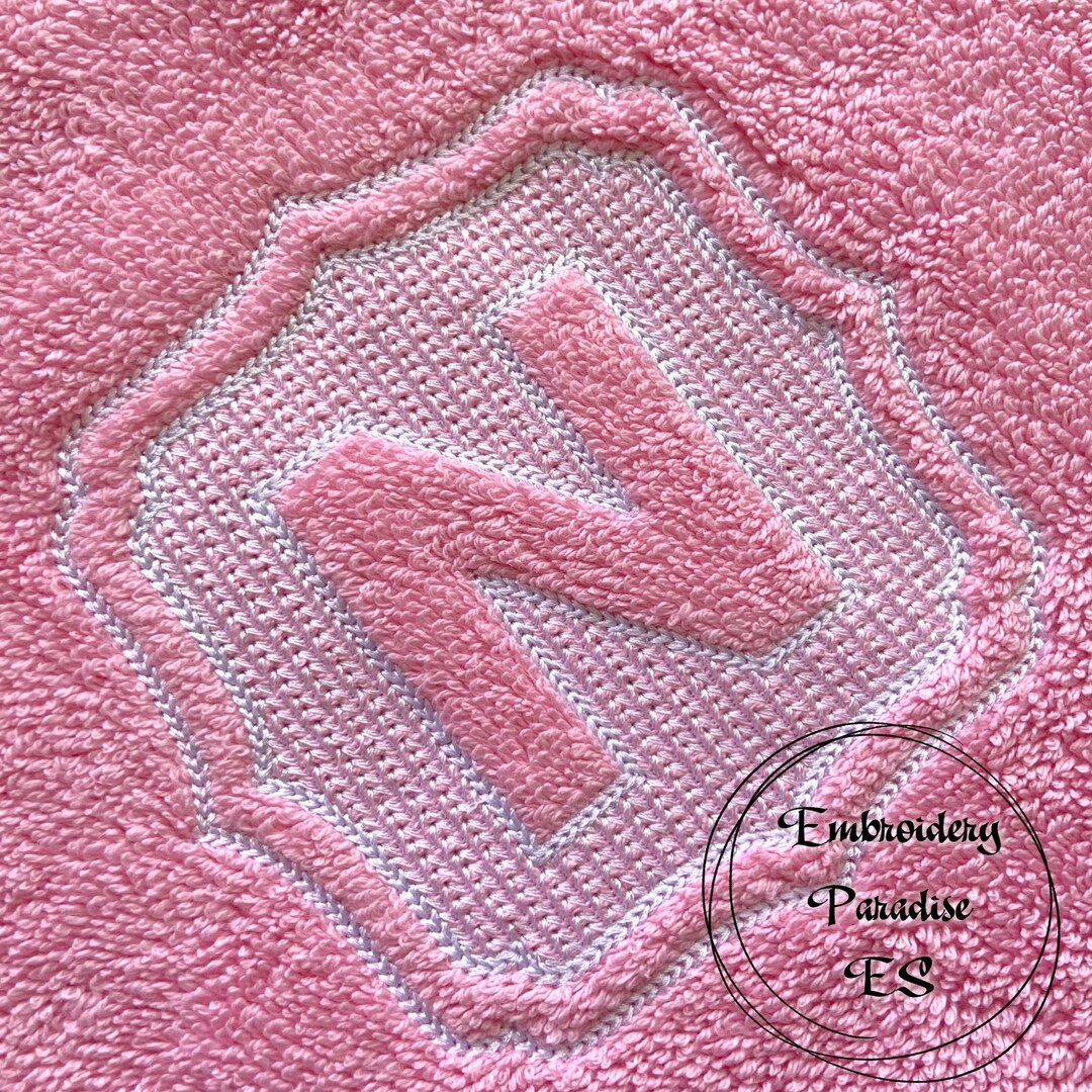 Embossed Monogram Machine Embroidery Design: Terry Towel (4x4, 5x5, 6x6 ...