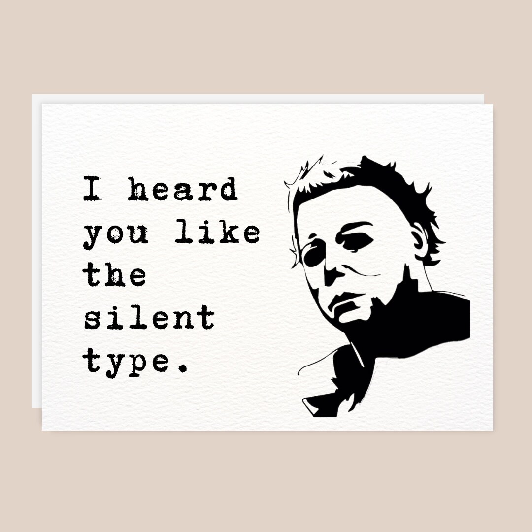 Michael Myers Valentine's Day Greeting Card Scary Card Scary Card for ...
