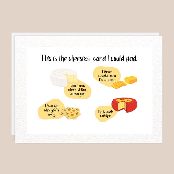 Cheese Card - Etsy