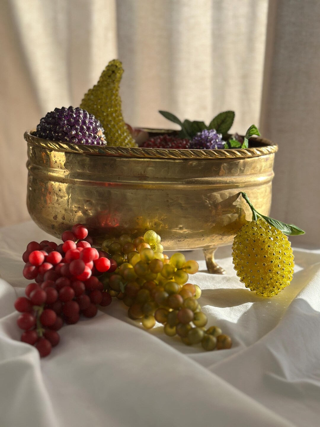 Vintage Beaded Sequin Fruit: Retro 1970s Decor (12 Pieces) - Etsy