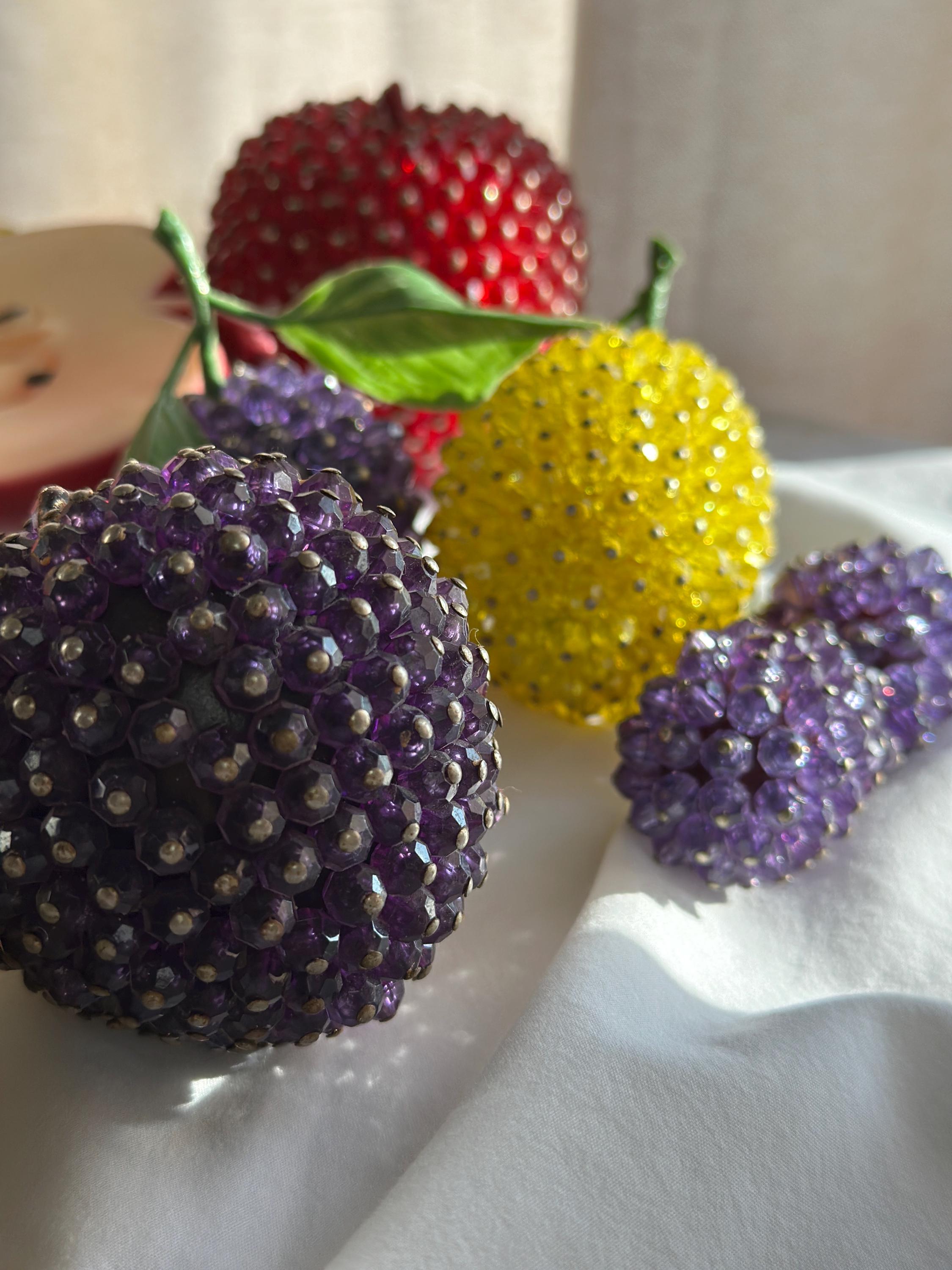 Vintage Beaded Sequin Fruit: Retro 1970s Decor (12 Pieces) - Etsy