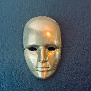 Bronze Mask Sculpture Venetian Mask, Vintage Mask Statue Ancient Italy ...