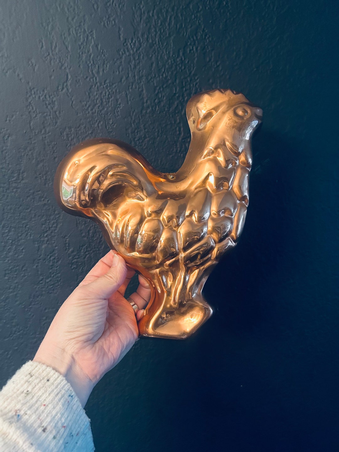 Copper Rooster Chicken Mold 8 X 10 - Etsy
