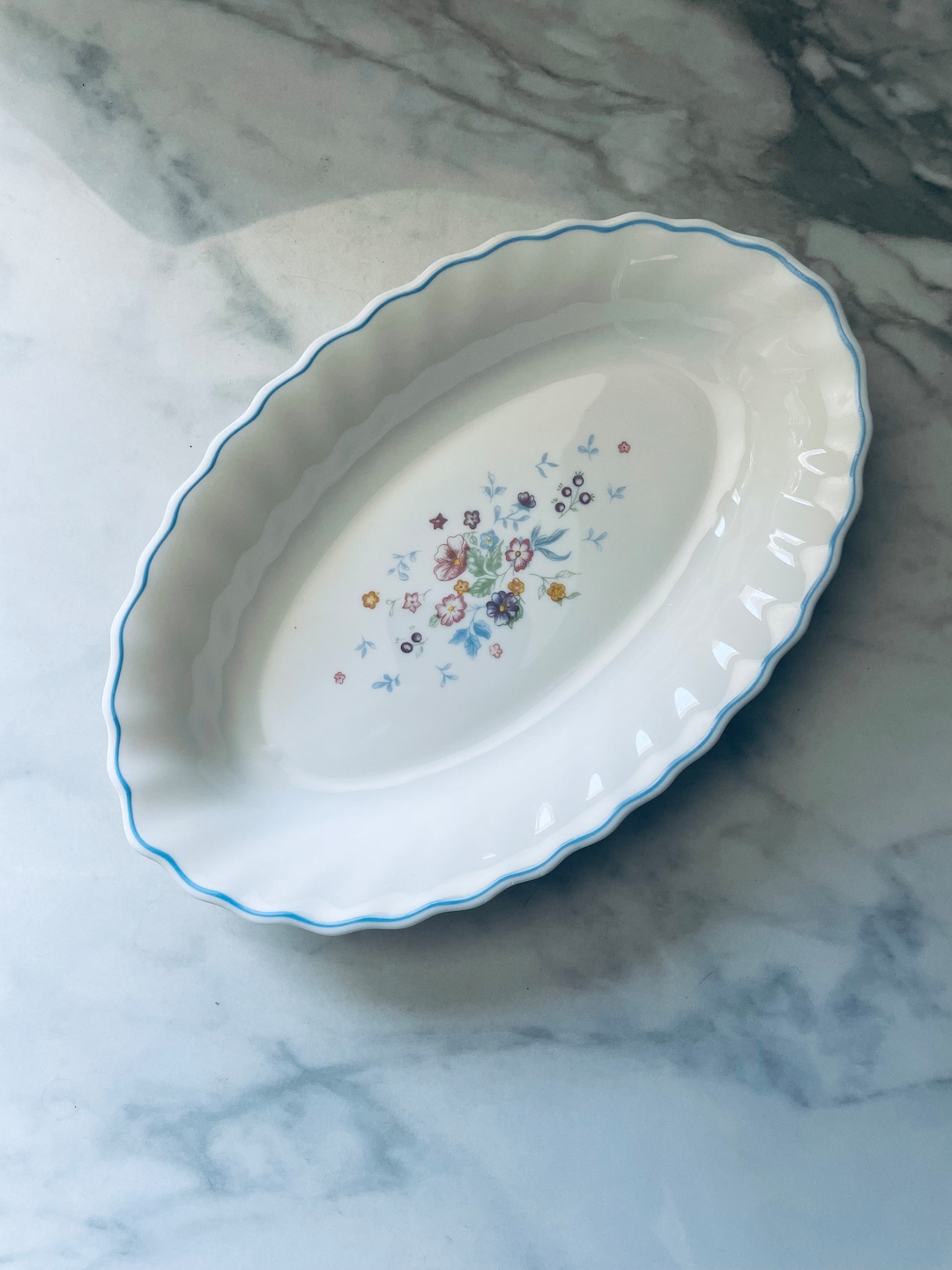 Arcopal France Table Charm Oval Milk Glass Casserole 8” L - Etsy