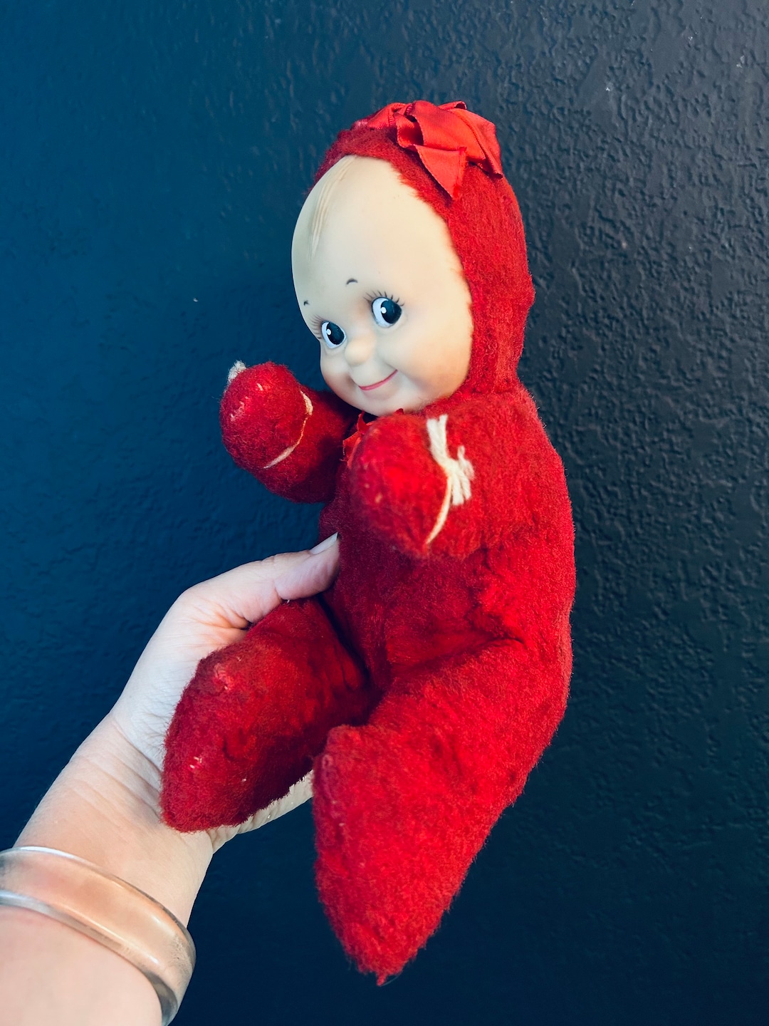 Kewpie Red Plush Doll Vinyl Face Knickerbocker Tag 10 - Etsy