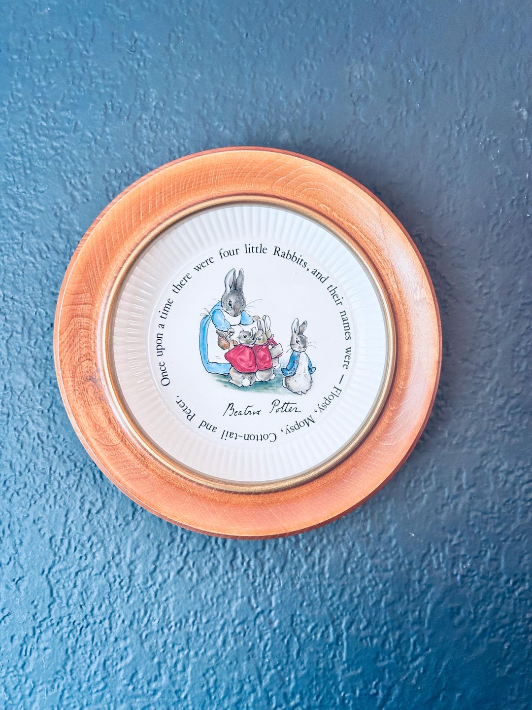 Beatrix Potter Wedgwood Peter Rabbit Plate With Wooden Frame 7.5 ...