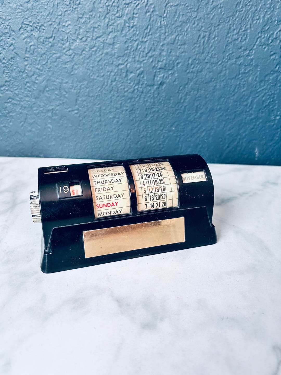 Rotary Calender 19th Century Desktop Office Mid Century Mcm - Etsy