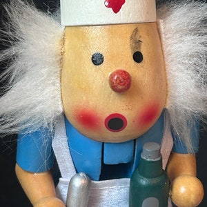 Wooden Nutcrackers Toy Maker and Nurse Pair 7 H - Etsy
