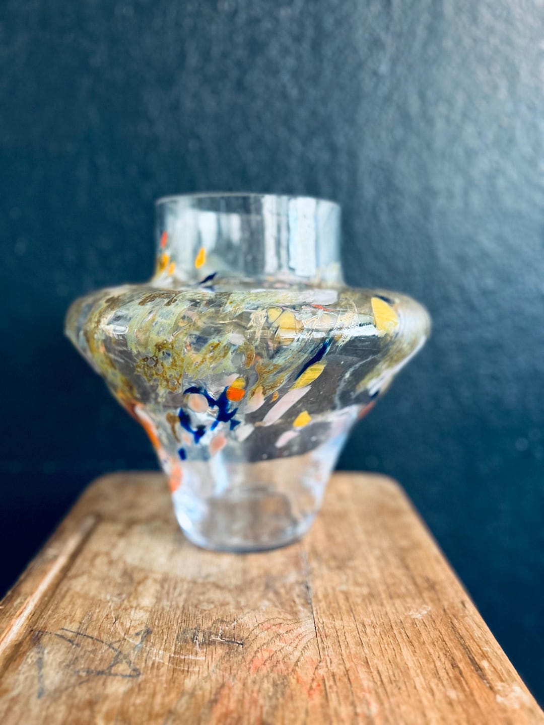 Ion Tamaian Signed Art Glass Vase 11” H X 5” Opening - Etsy
