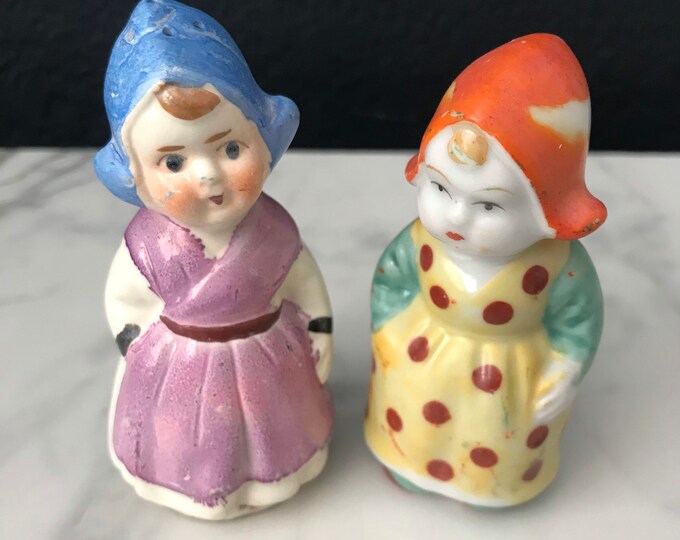 Dutch Girls Salt and Pepper Shakers Japan Vintage Porcelain 3.5” H - Etsy