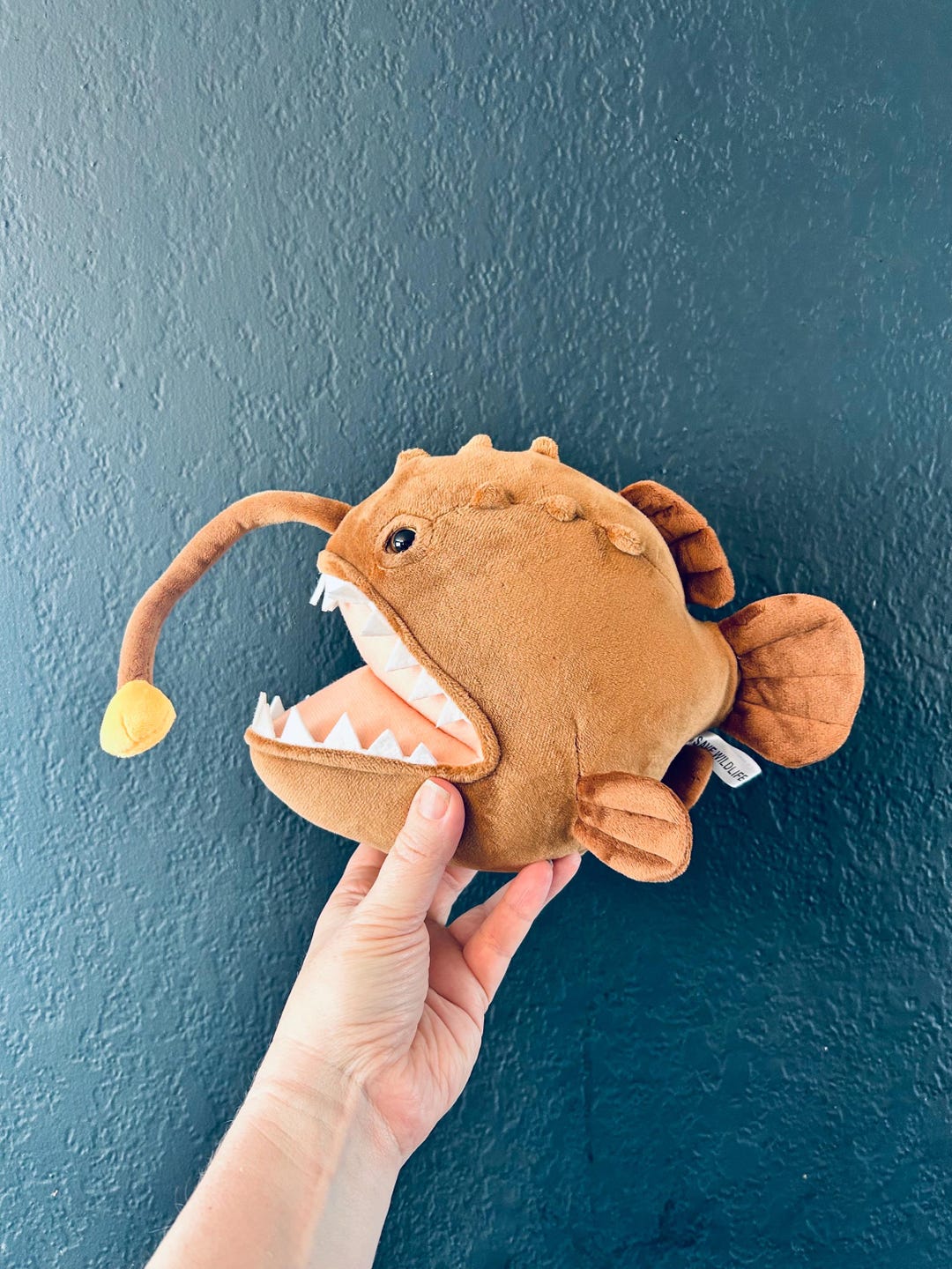 Anglerfish Stuffed Animal Plush Fish 9” Length Ocean Sea Life - Etsy
