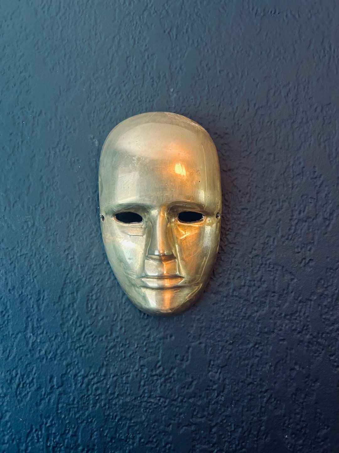 Bronze Mask Sculpture Venetian Mask, Vintage Mask Statue Ancient Italy ...