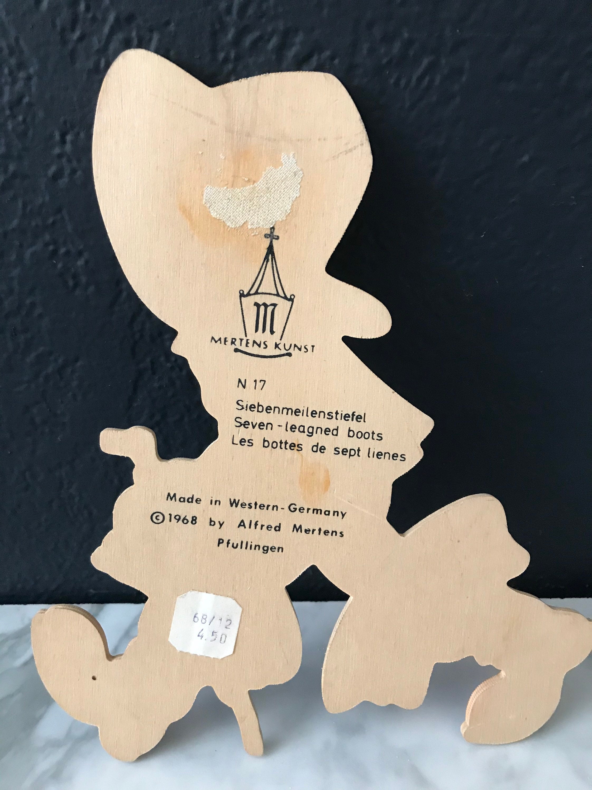 Mertens Kunst 1968 W Germany Wooden Wall Decor Dwarf N 16 and 17 Alfred ...