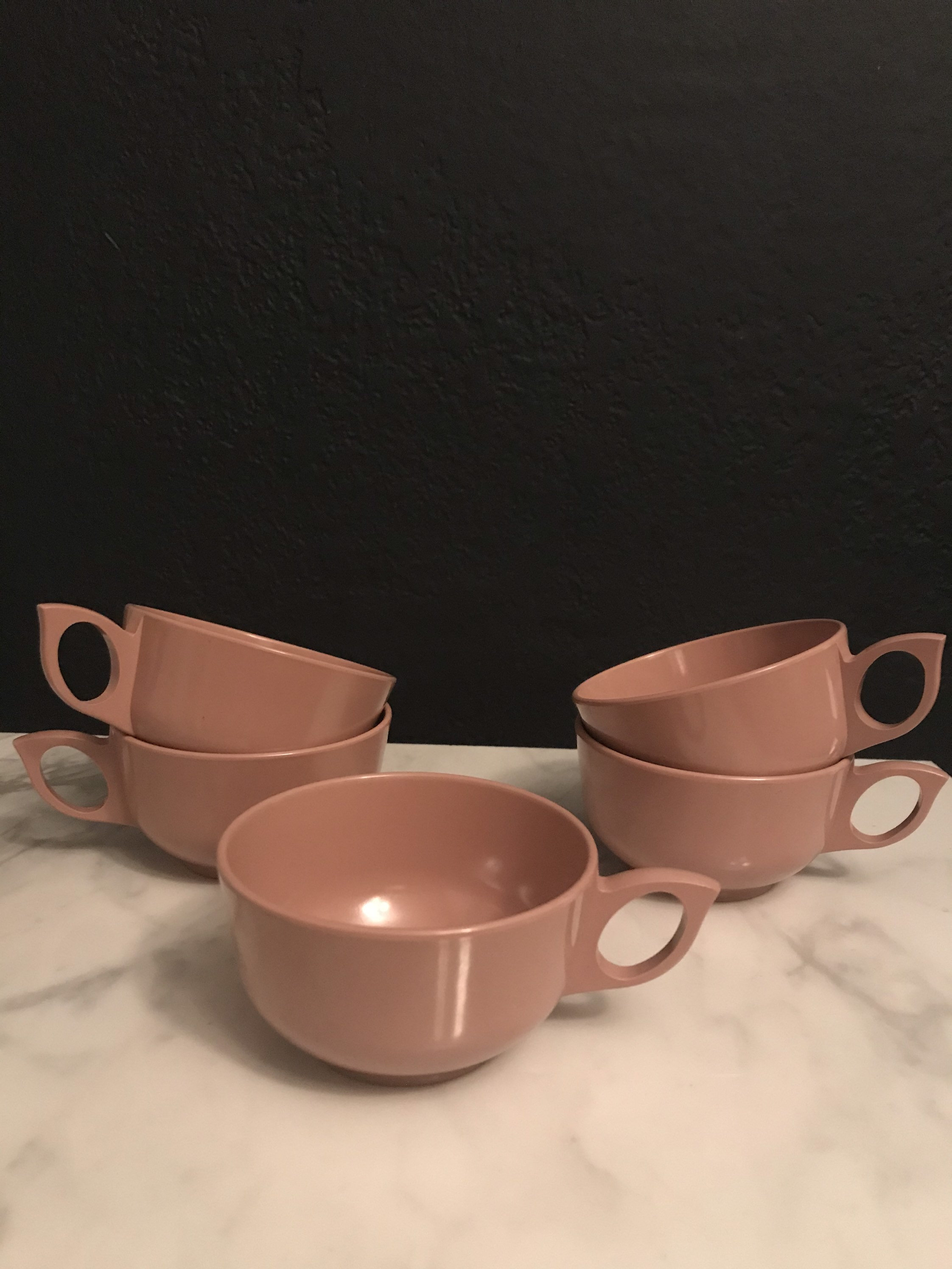 Miramar Melmac Mauve Mid Century 50s Coffee Cups Los Ángeles - Etsy