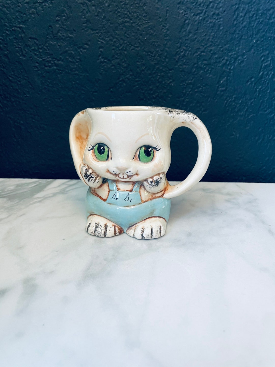 Bunny Rabbit Mug Cup Planter Ceramic Mid Century - Etsy