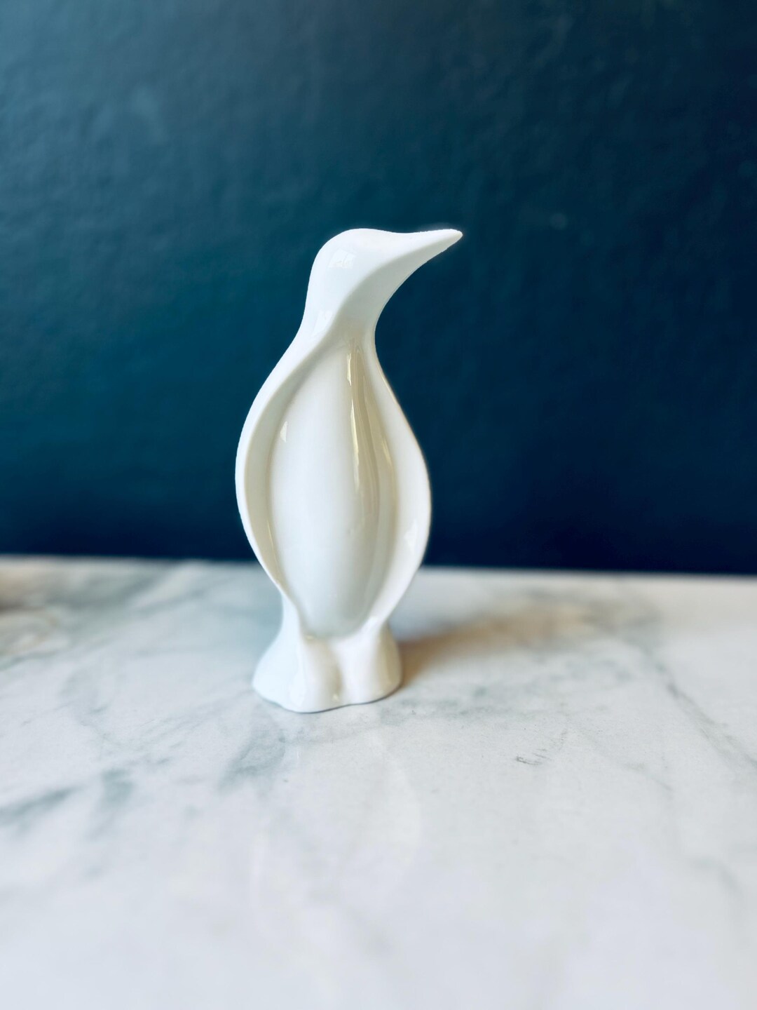 Naaman Israel White Porcelain Penguin Figurine 6.25” Tall - Etsy