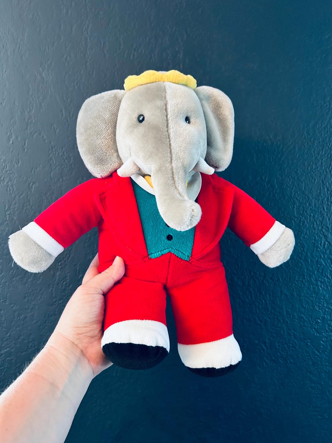 Gund Babar Plush 1988 Stuffed Animal King Elephant 14" Tall 80s - Etsy