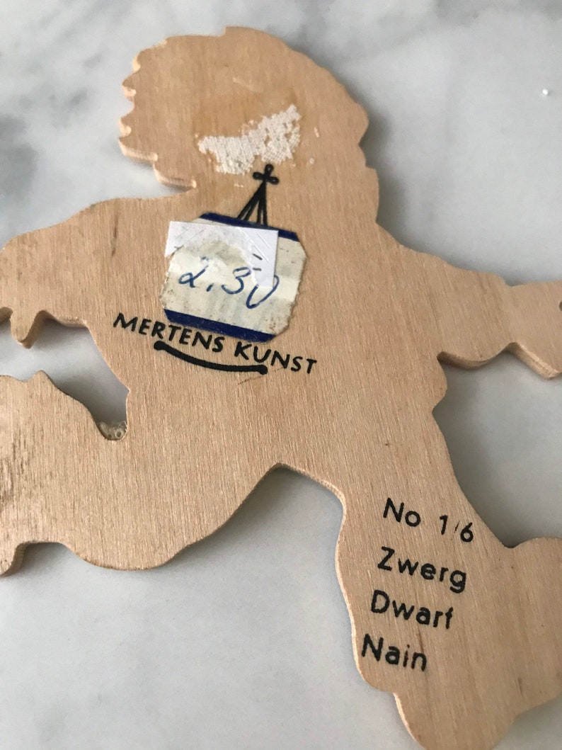 Mertens Kunst 1968 W Germany Wooden Wall Decor Dwarf N 16 and 17 Alfred ...