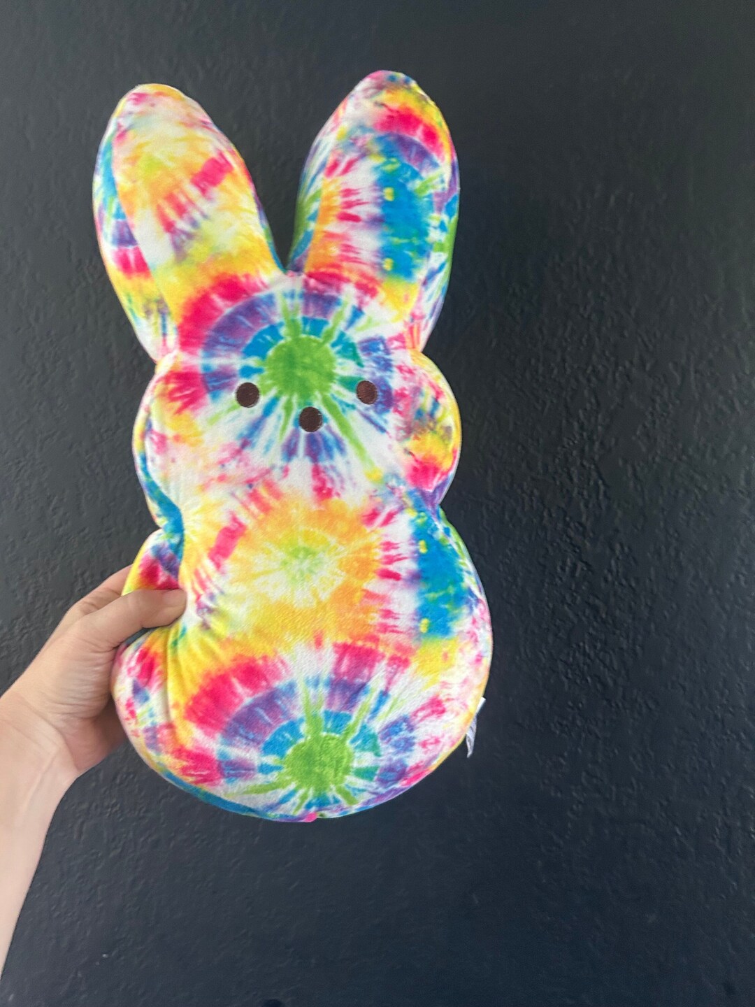 Peeps Large 17" Retro Tye Tie Dye Easter Bunny Rabbit Plush Doll Easter ...