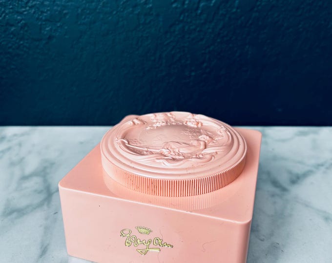 1960s Evyan “white Shoulders” Body Powder Container Pink Art Nouveau ...