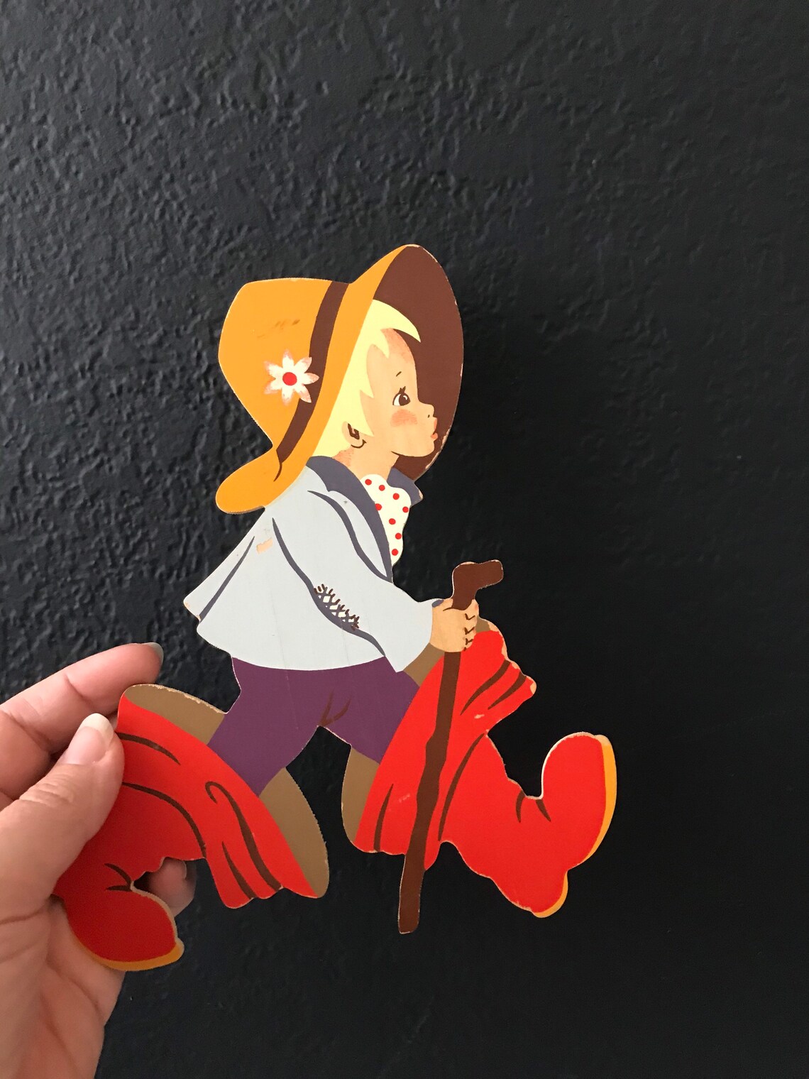 Mertens Kunst 1968 W Germany Wooden Wall Decor Dwarf N 16 and 17 Alfred ...