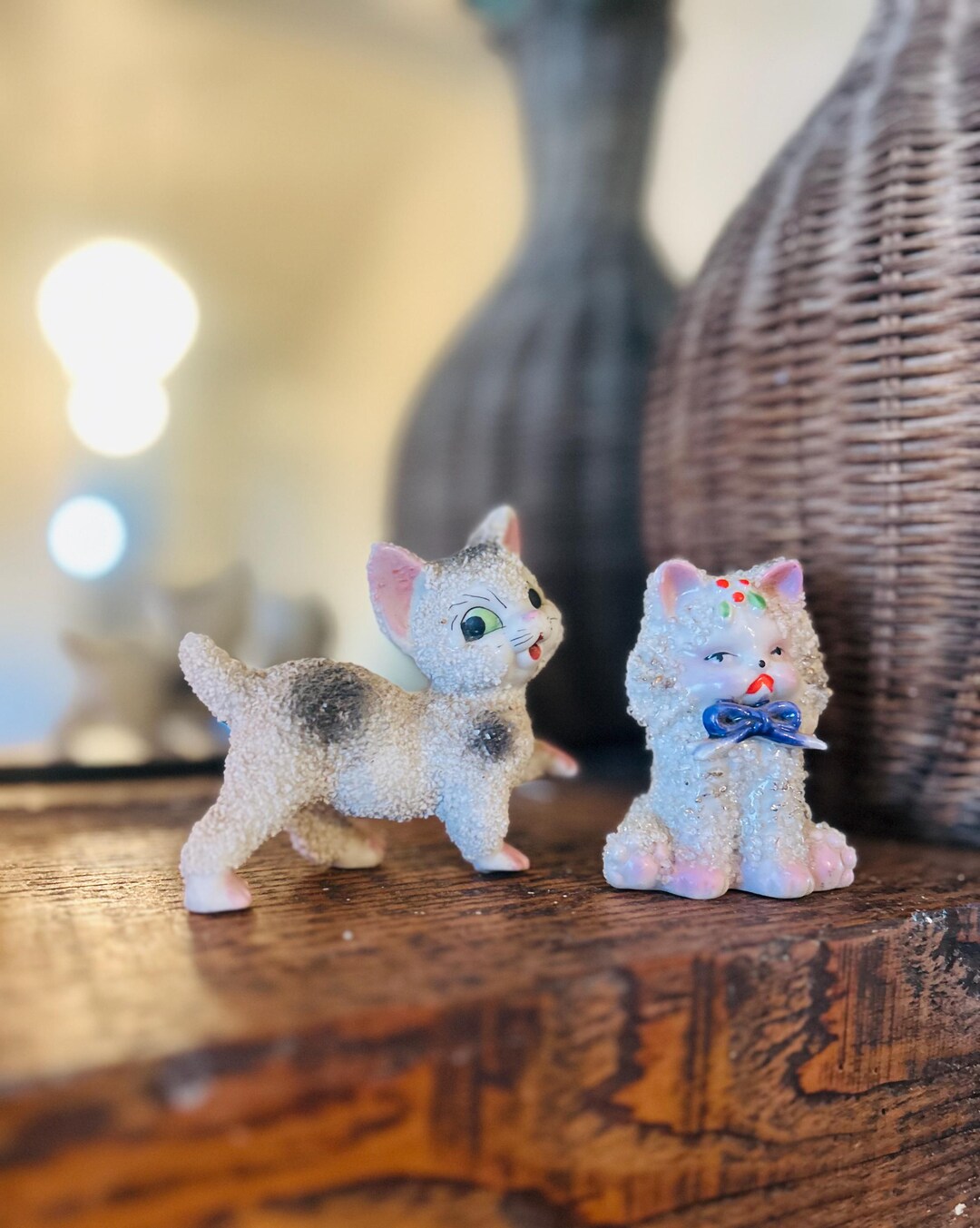 Sugar Kitty Pair Nippon Cat Ceramic Porcelain Figurines 1950s Yoko ...