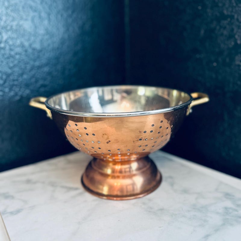 Copper Colander - Etsy