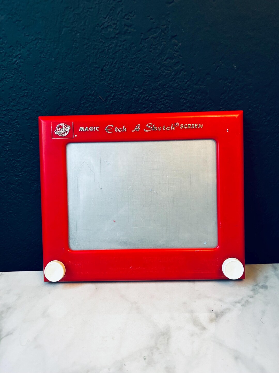 Magic Etch A Sketch Screen Ohio Art World of Toys Vintage 80s Toy - Etsy