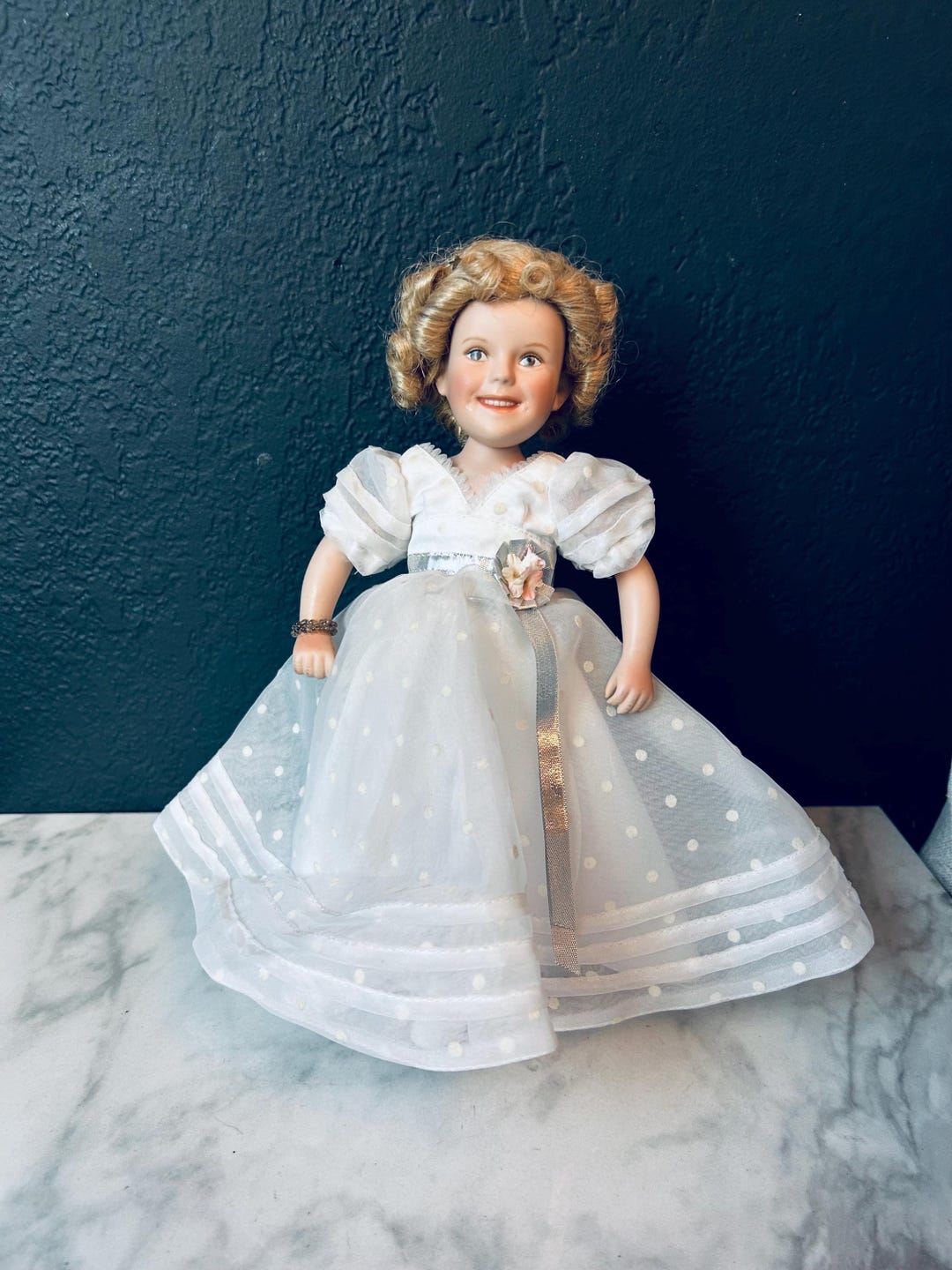 Shirley Temple Elka Hutchers Curly Top Doll With Stand 10” H - Etsy