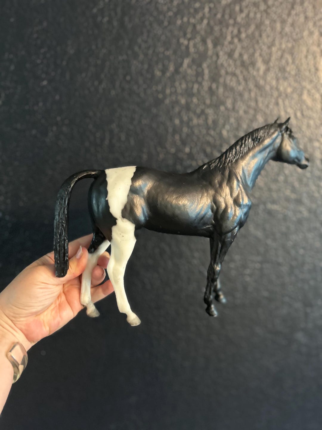 Breyer Spotted Trakehner Warmblood Horse Pinto Paint Black White ...