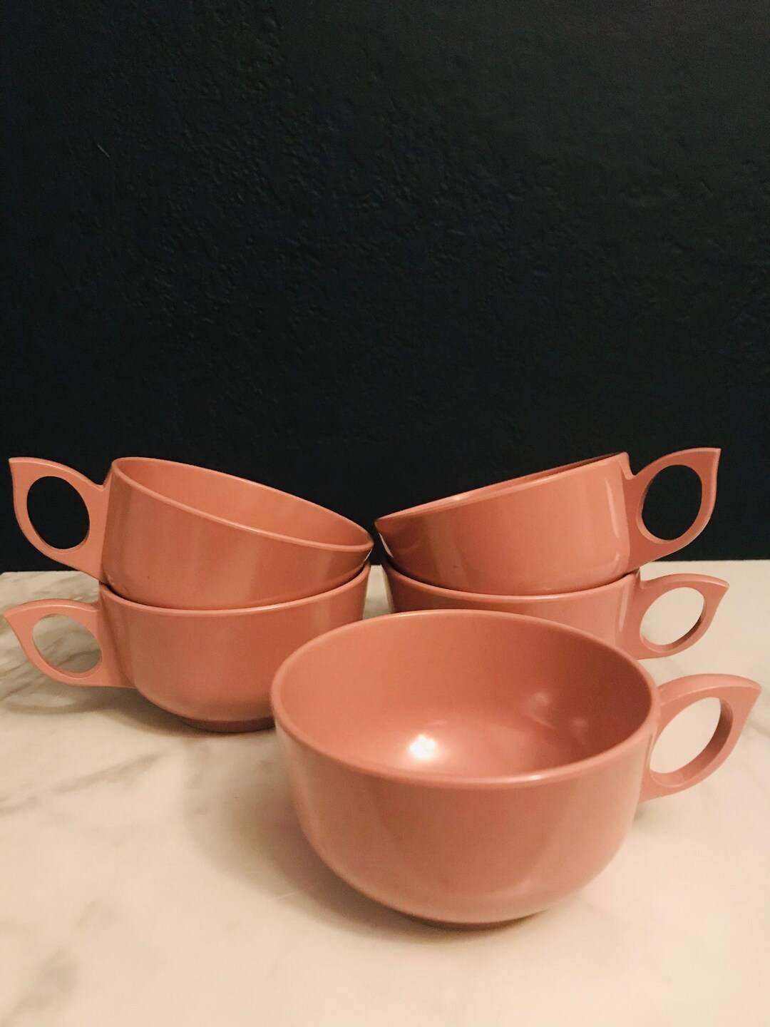 Miramar Melmac Mauve Mid Century 50s Coffee Cups Los Ángeles Set 5 - Etsy