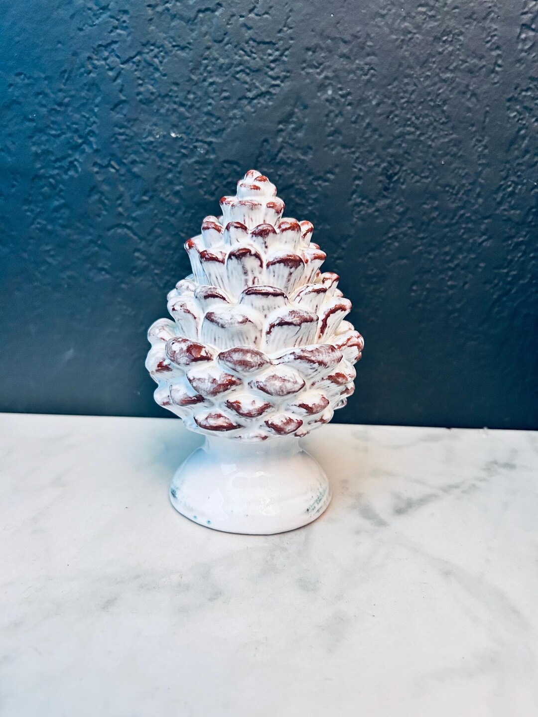 Pine Cone Pottery 6” H Italian Sicily Style Ceramic Decor Italy - Etsy