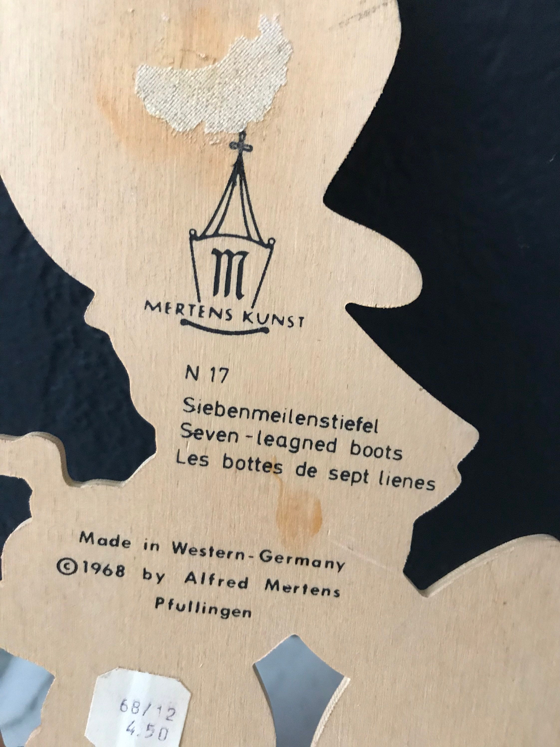 Mertens Kunst 1968 W Germany Wooden Wall Decor Dwarf N 16 and 17 Alfred ...