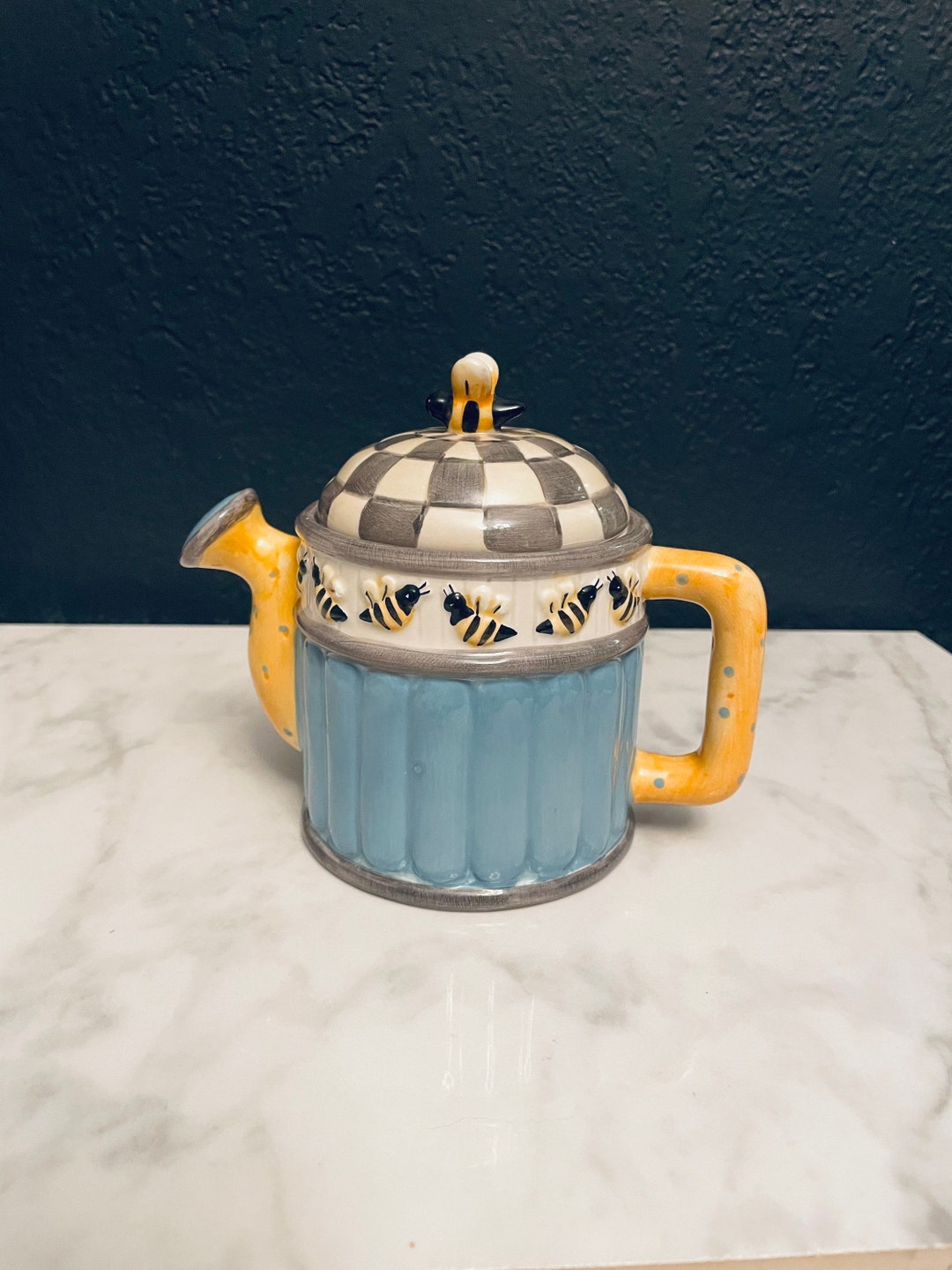 Sakura Debbie Mumm Bee Hive Hand Painted Teapot 5.5 H - Etsy