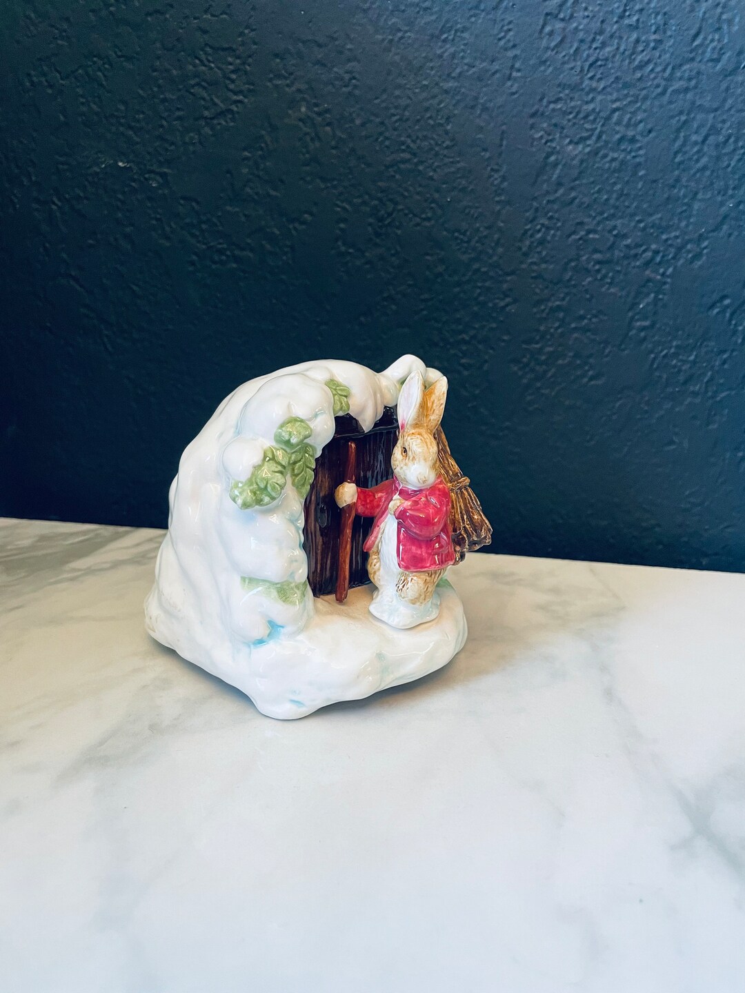 1990 Schmid Beatrix Potter Rabbit Music Box- Vintage Ceramic Rabbit in ...