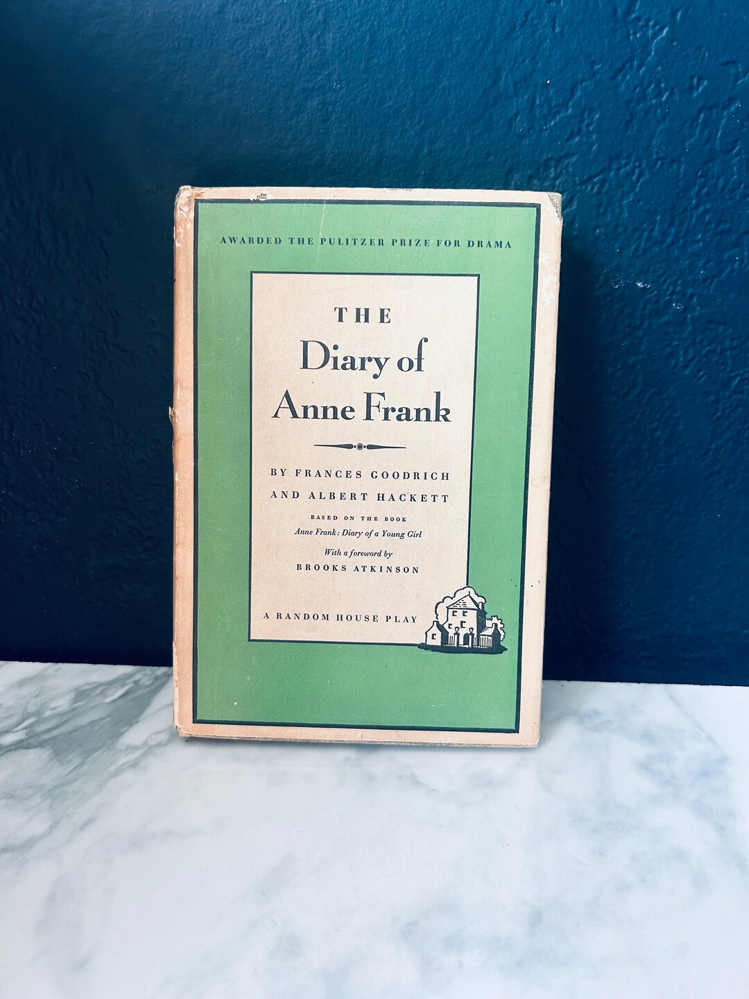 Diary of Anne Frank the Play 4th Printing 1956 Random House Hardcover ...
