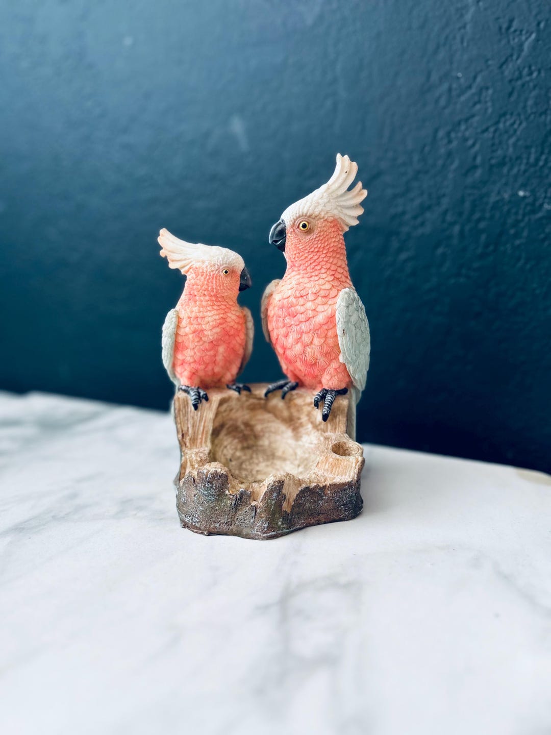 Pink Cockatoo Resin 8” H Statue Figurine Bird - Etsy