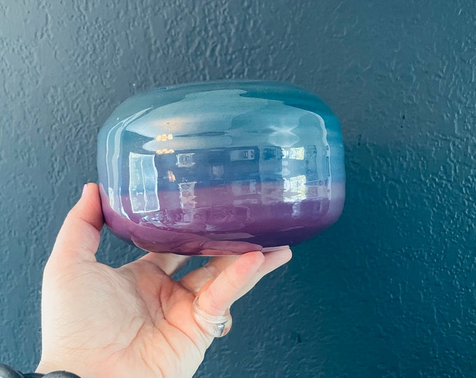 Vintage Original the Violet Pot 1997 Purple Blues Ombré Ceramic Bowl ...