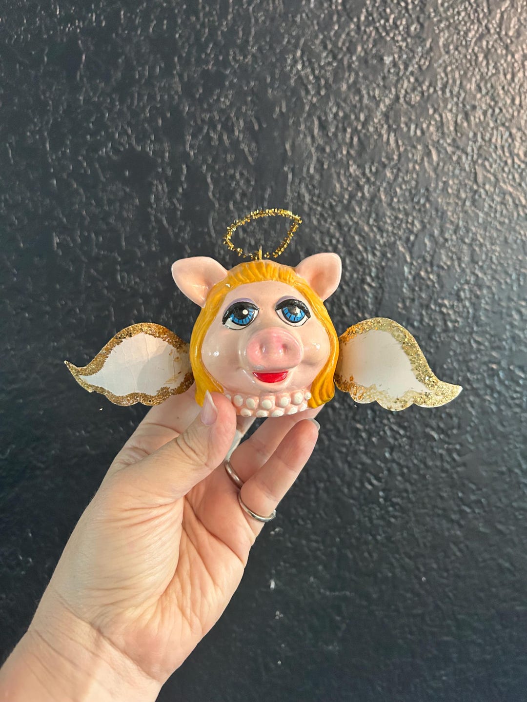 Miss Piggy Angel Ornament Jim Henson 1979 Christmas Muppets - Etsy