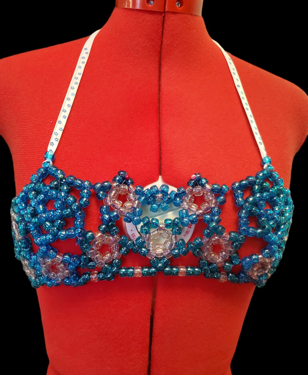 Kandi Bead Bra Top Adjustable With Stars and Flowers - Etsy