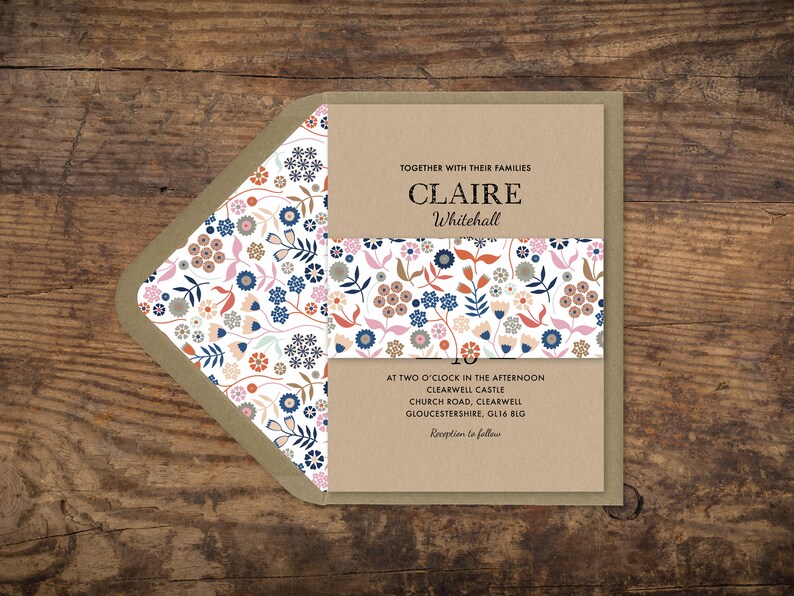 Bohemian Wedding Invitation Suite Custom Wedding Invites - Etsy