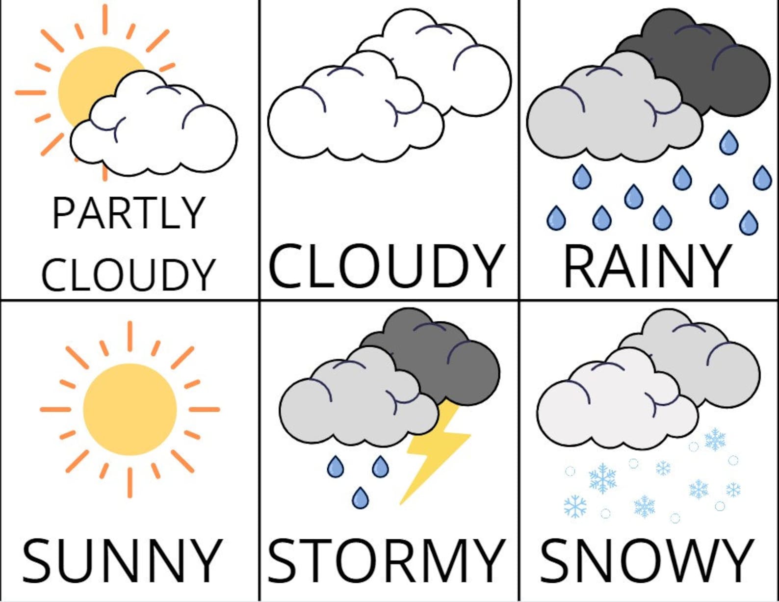 Weather Flashcards, Preschool Weather, Pre-k, Homeschool, Preschool ...