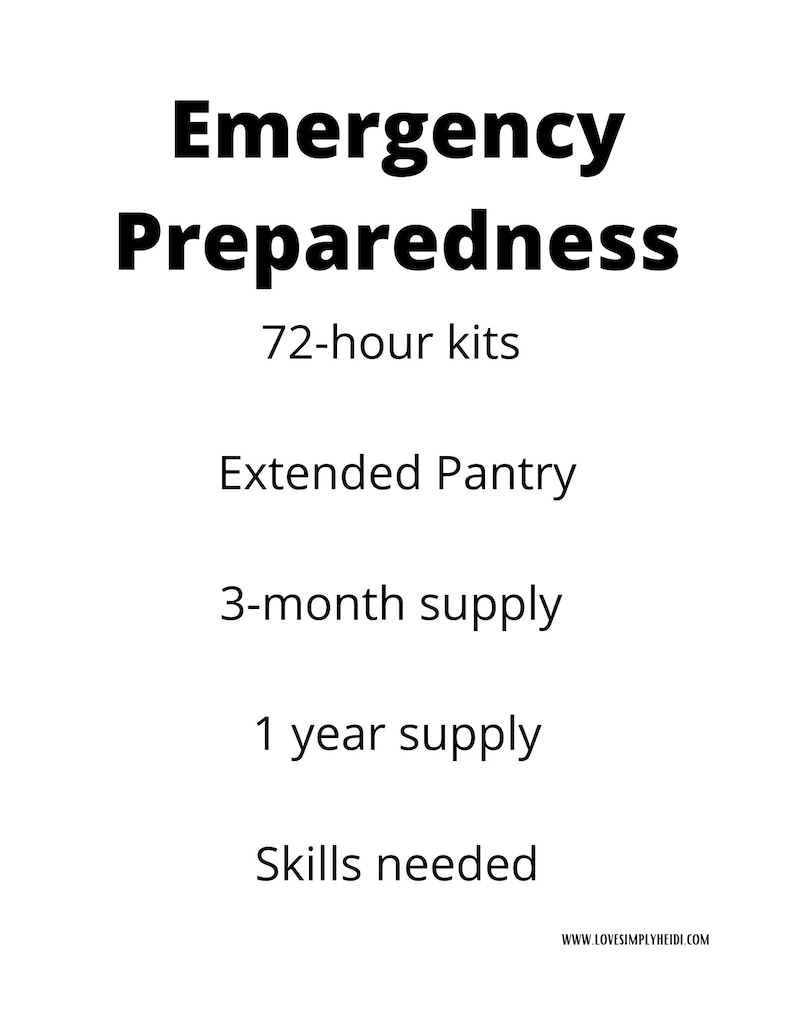 Emergency Preparedness, - Etsy
