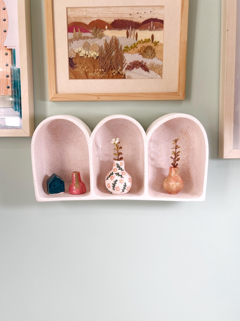 Ceramic Altar Shelf Handmade Ceramic Wall Decor, Wall Hanging Ceramic ...