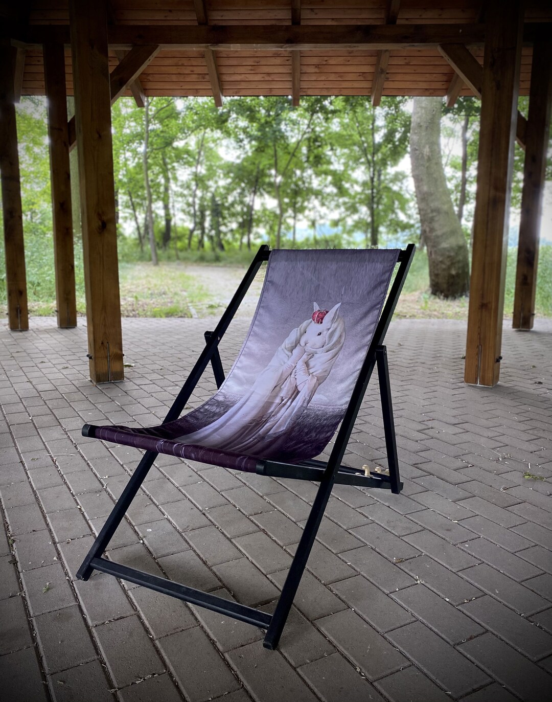 Rabbit King Folding Garden Deck Chair High Quality Wooden Deckchair ...