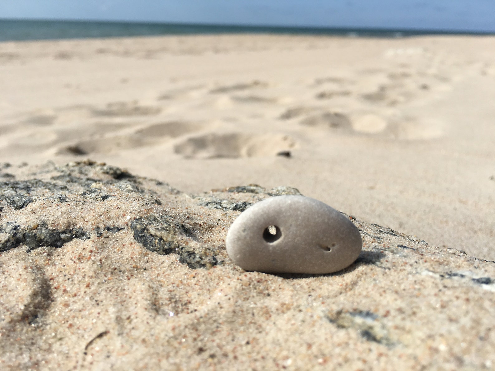 Natural holed beach stone Holey stone Sea stone with hole | Etsy