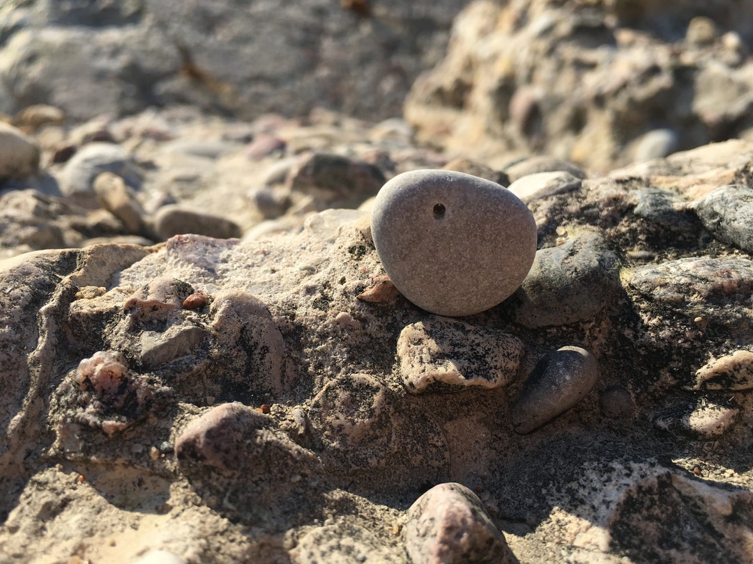 Naturally Holed Beach Stone Holey Stone Holed Pebble Size"2.1cm/0.8"# ...